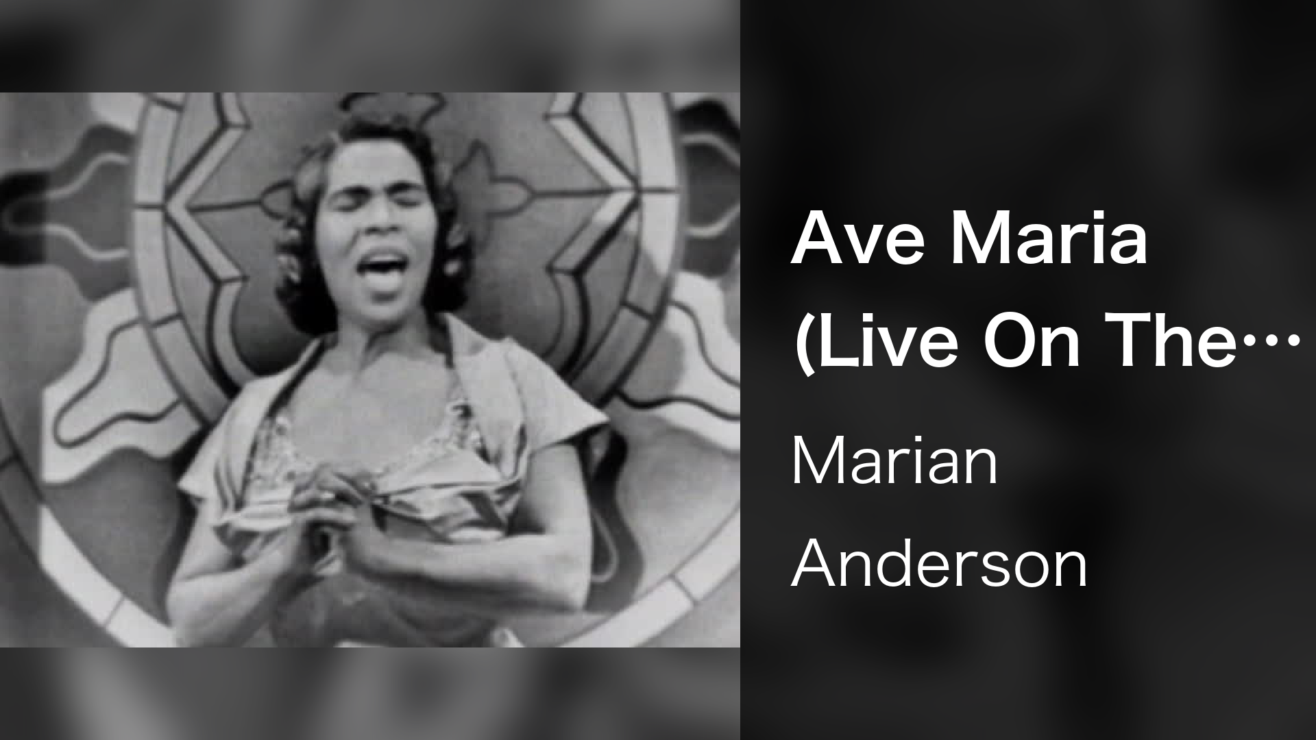 Ave Maria (Live On The Ed Sullivan Show, April 13, 1952)(音楽・ライブ / 2021 ...