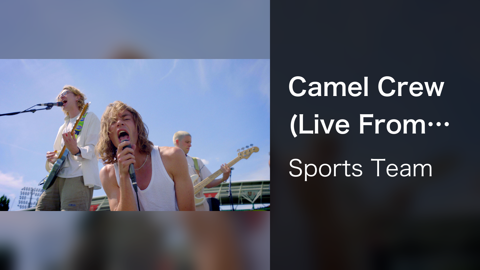 Camel Crew (Live From The Oval)(音楽・ライブ / 2020) - 動画配信 | U-NEXT 31日間無料トライアル