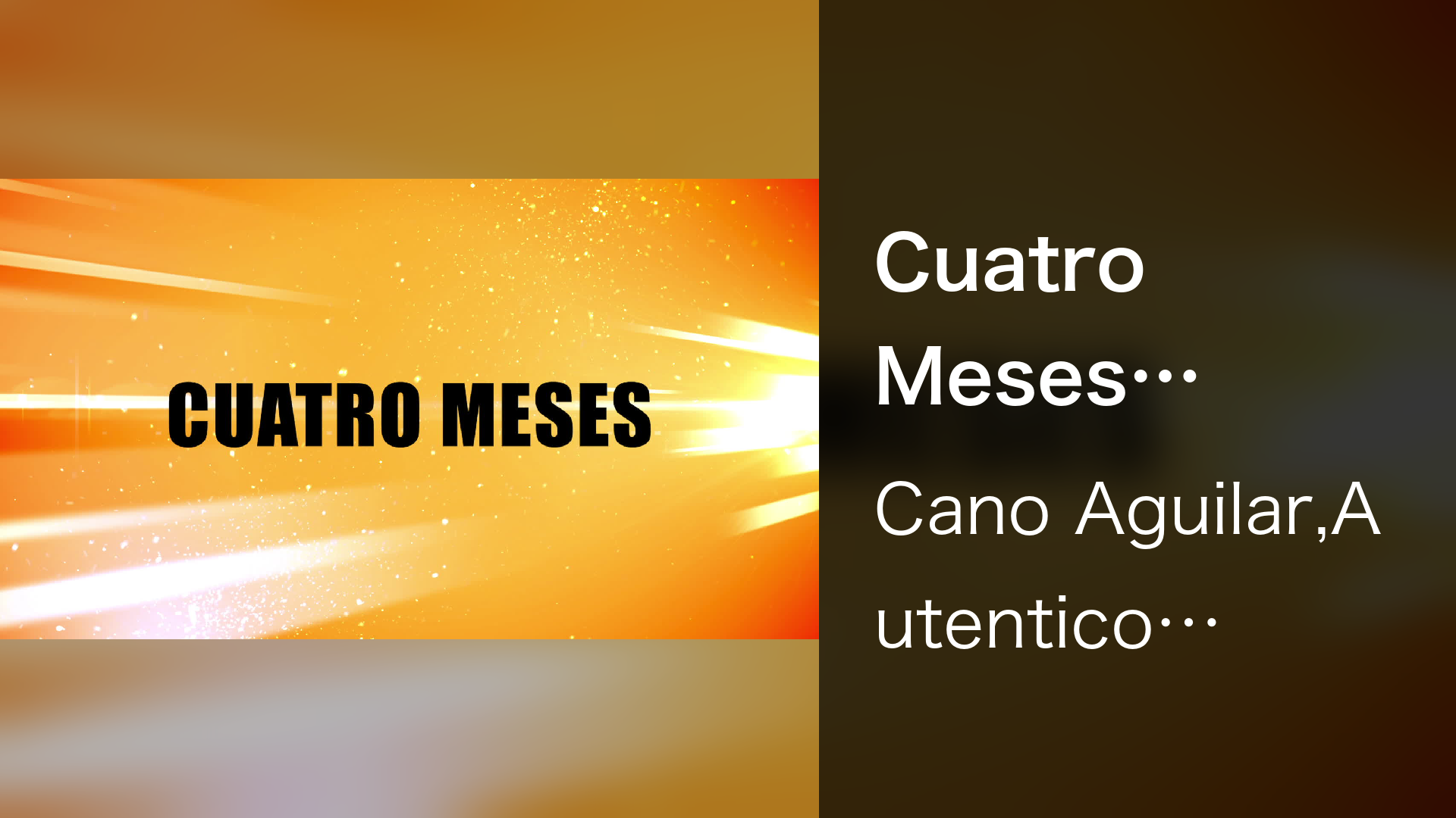 Cuatro Meses (LETRA)(音楽・ライブ / 2021) - 動画配信 | U-NEXT 31日間無料トライアル