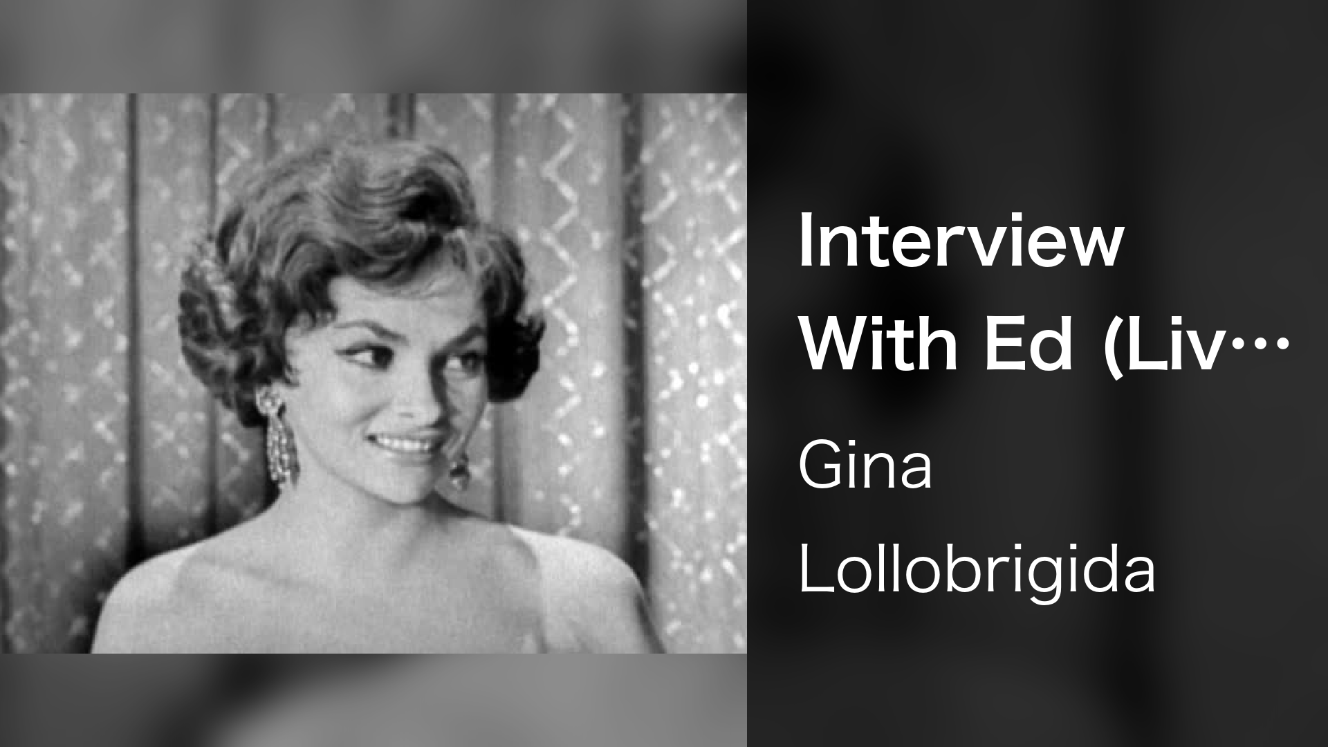 Interview With Ed (Live On The Ed Sullivan Show, February 9, 1958)(音楽 ...