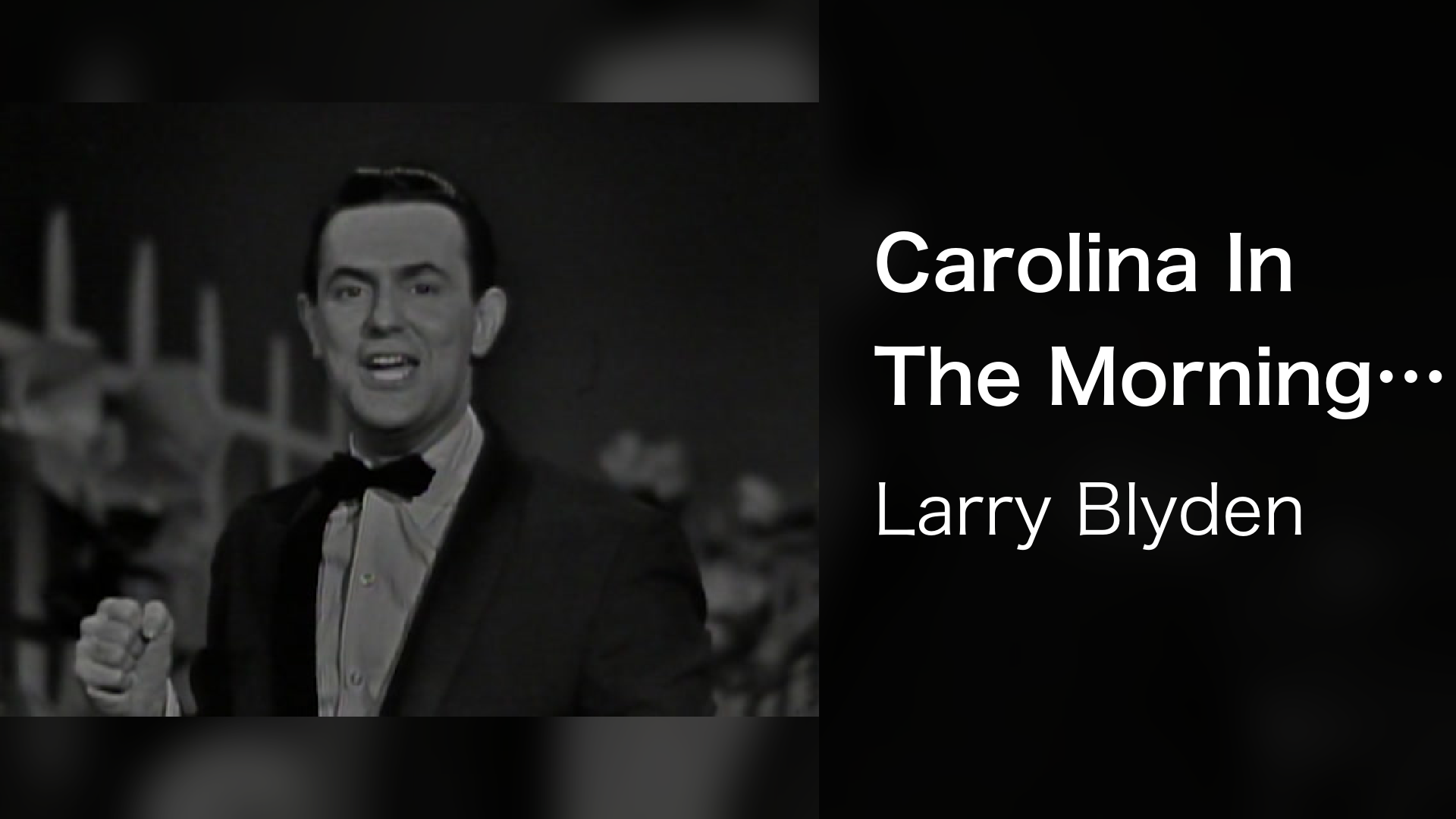 Carolina In The Morning (Live On The Ed Sullivan Show, October 11, 1959 ...