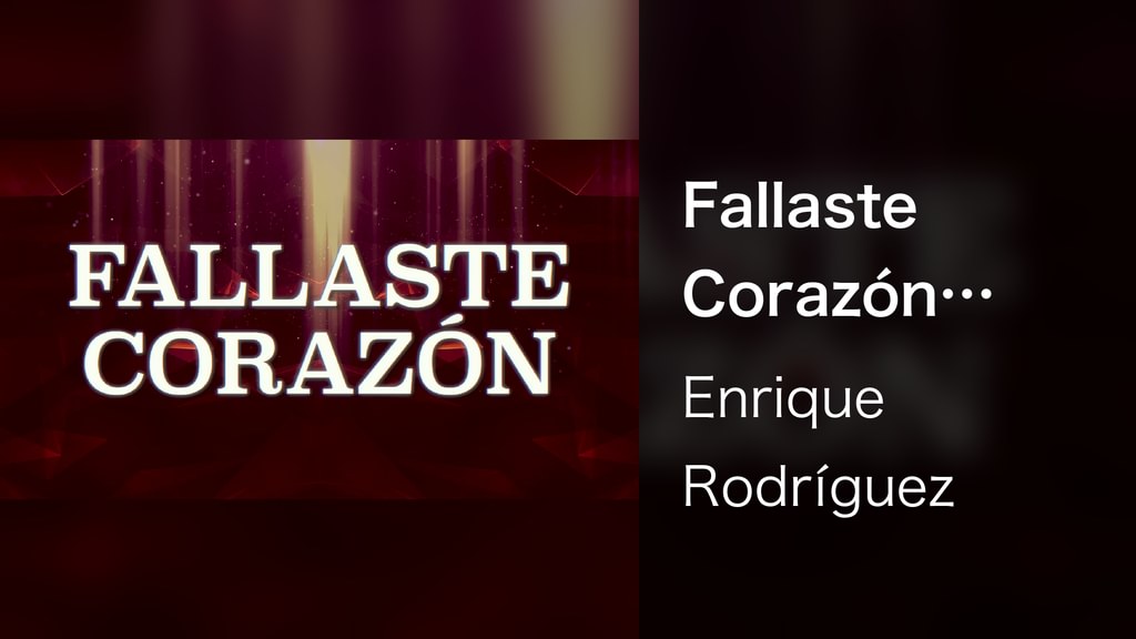 Fallaste Corazón (LETRA)(音楽・ライブ / 2021) - 動画配信 | U-NEXT 31日間無料トライアル