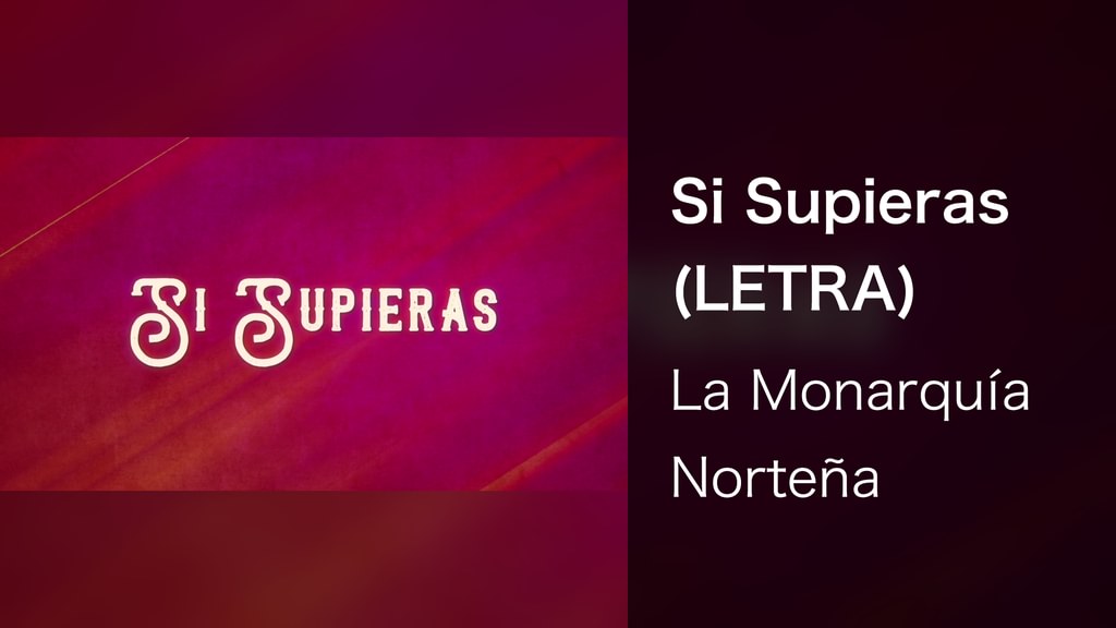 Si Supieras (LETRA)(音楽・ライブ / 2022) - 動画配信 | U-NEXT 31日間無料トライアル