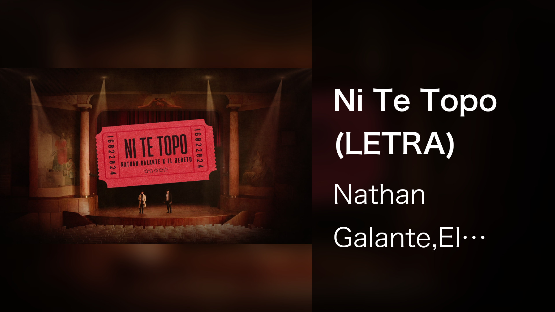 Ni Te Topo (LETRA)(音楽・ライブ / 2024) - 動画配信 | U-NEXT 31日間無料トライアル