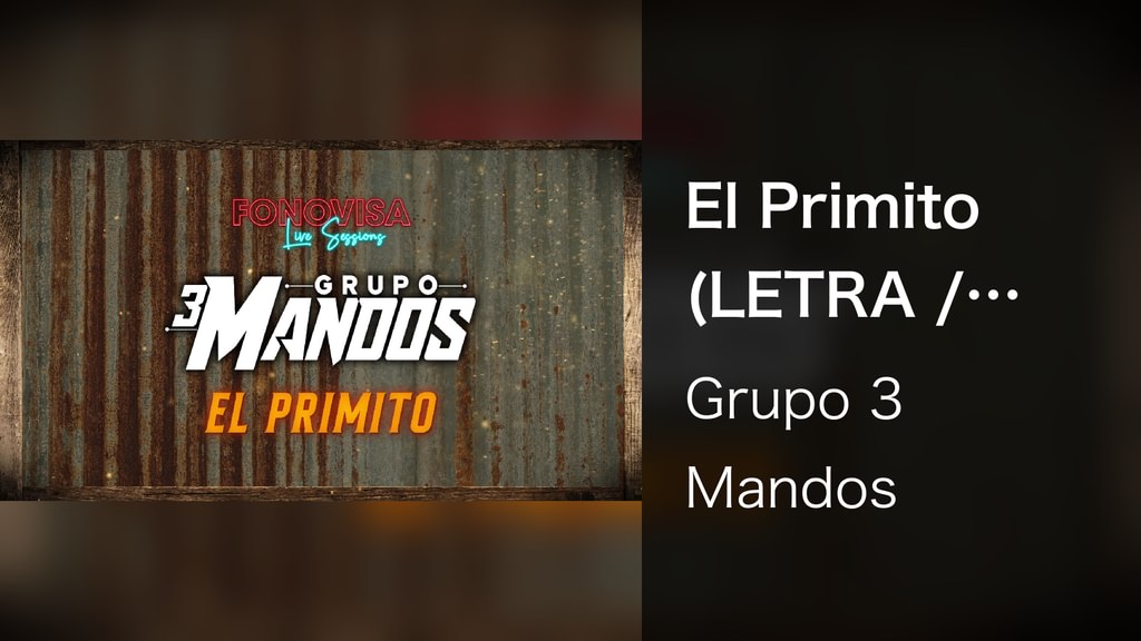 El Primito (LETRA / Live Sessions)(音楽・ライブ / 2024) - 動画配信 | U-NEXT 31日間 ...