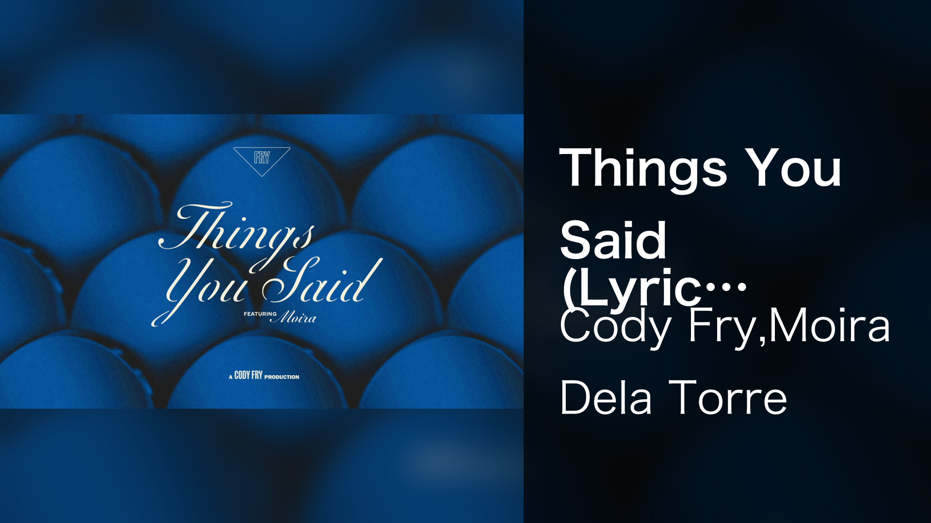 Things You Said (Lyric Video)(音楽・ライブ / 2024) - 動画配信 | U-NEXT 31日間無料トライアル