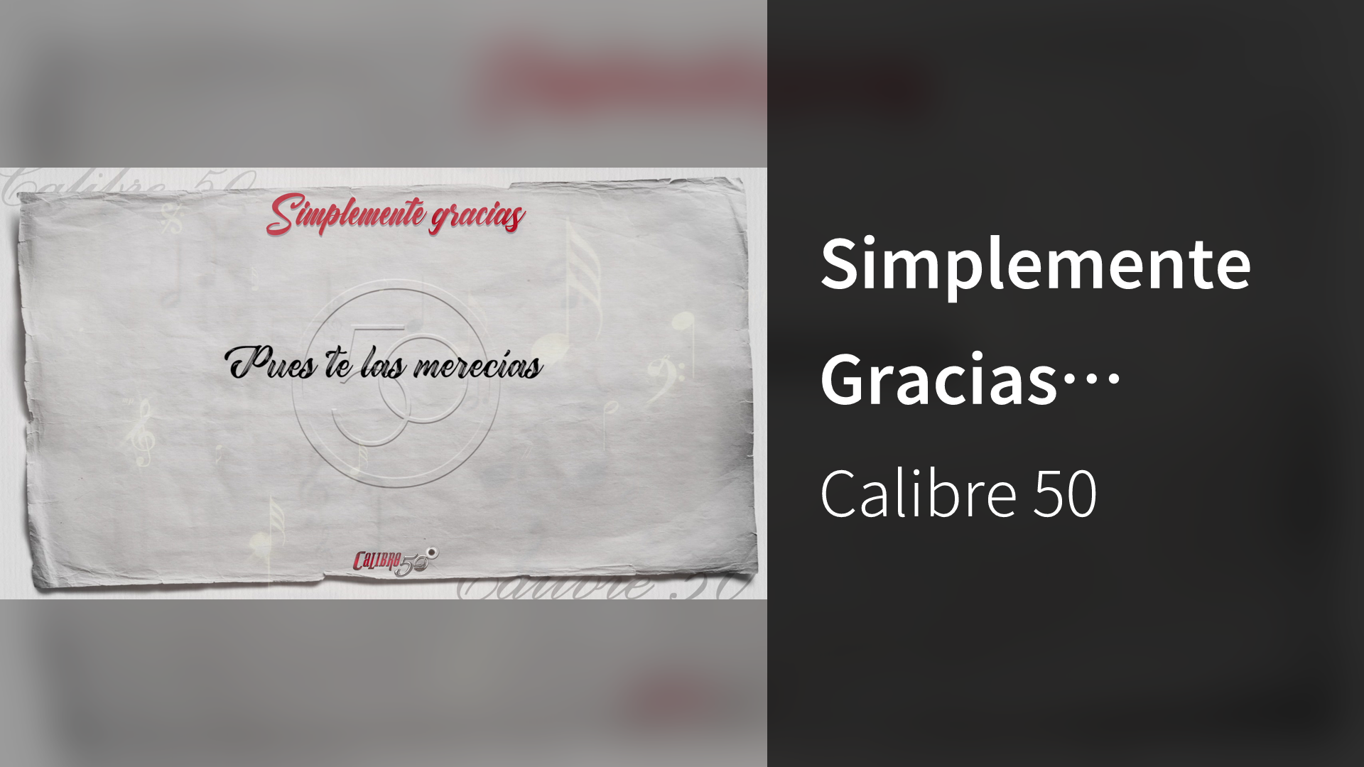 Simplemente Gracias (Karaoke)(音楽・ライブ / 2021) - 動画配信 | U-NEXT 31日間無料トライアル