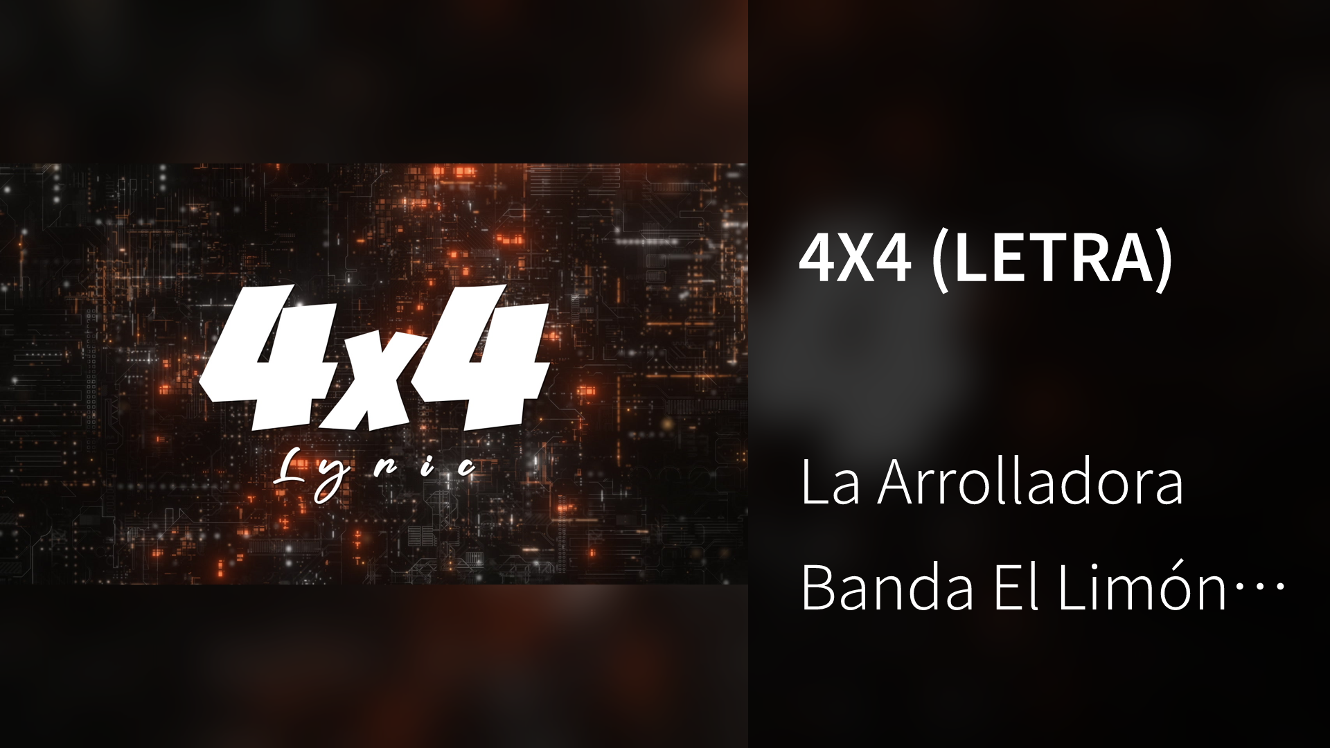 4X4 (LETRA)(音楽・ライブ / 2024) - 動画配信 | U-NEXT 31日間無料トライアル